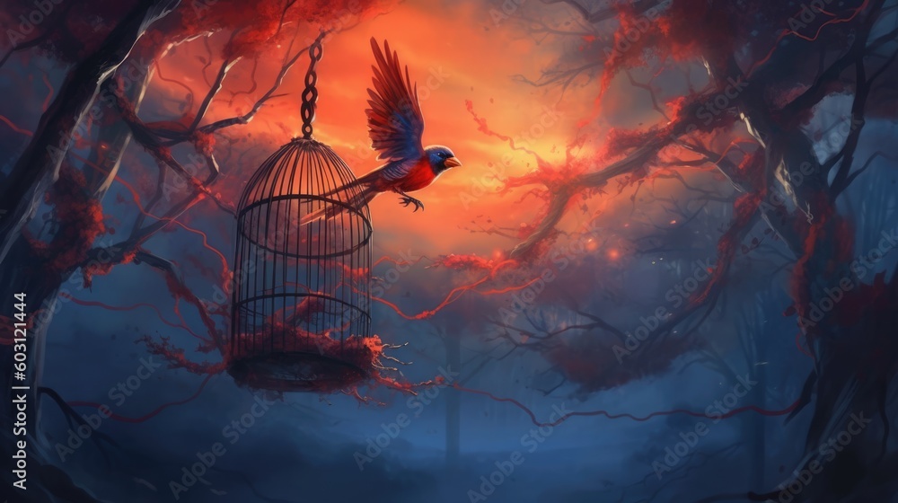 ภาพประกอบสต็อก Visual Interpretation of Freedom Concept, Abstract ...