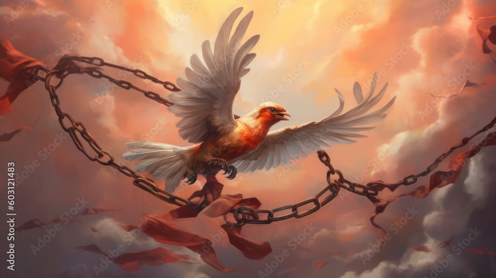 Visual Interpretation of Freedom Concept, Abstract Artwork in 16:9 ...