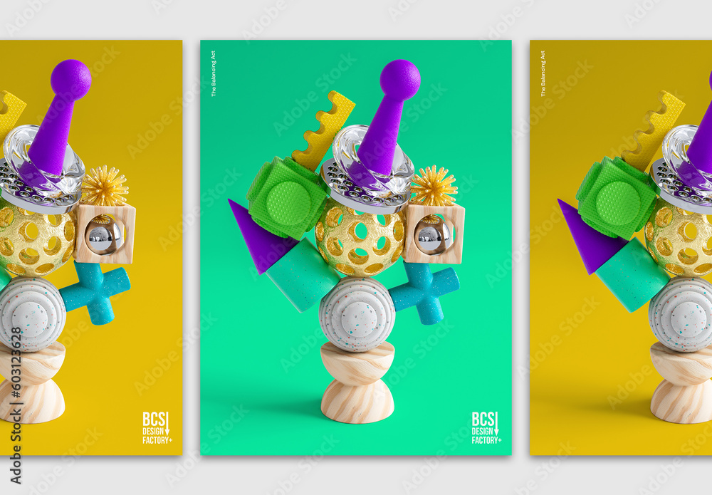3d Web Art Design Layout Stock Template | Adobe Stock