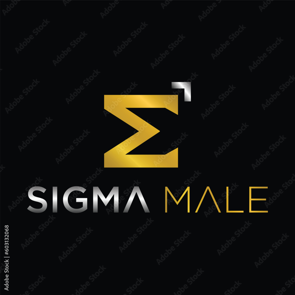 Sigma Greek Letter Logo , Sigma Male Symbol Vector Illustration Stock ...