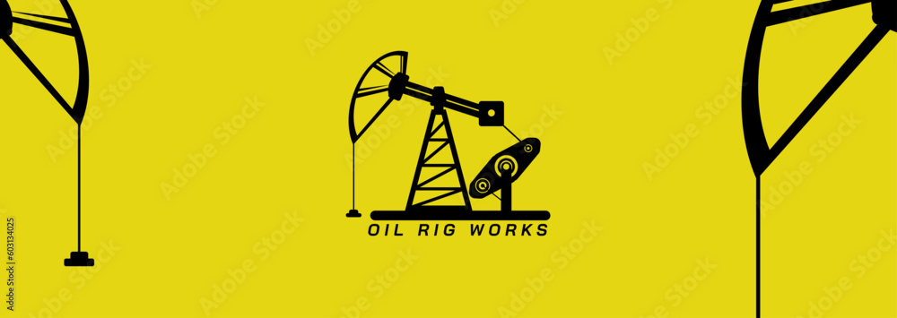 Oil rig logo and template. drilling technologies. How oil drilling ...