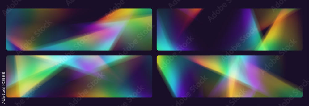 Rainbow refraction overlay, leak flare, prism light effect, rainbow ...