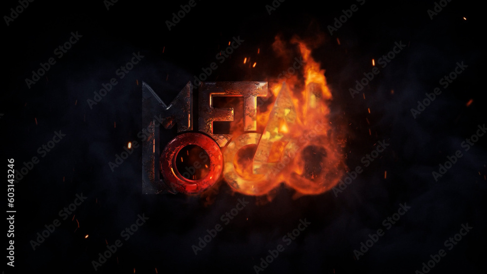 Burning Metal Logo Stock Template | Adobe Stock