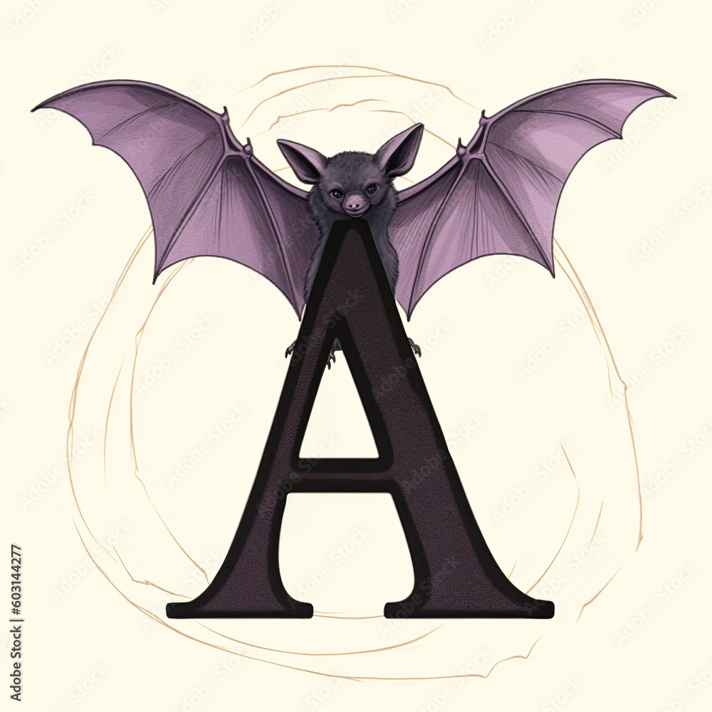 alphabet, bat, fly, a, alphabet, letter, font, symbol, illustration ...