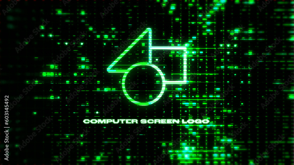 Cool Computer Screen Logo Titles Stock Template | Adobe Stock