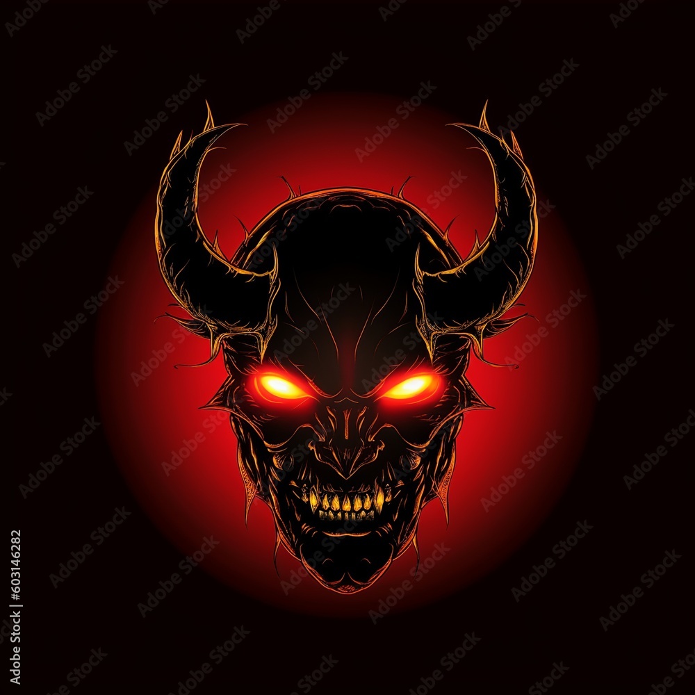 skull, devil, vector, halloween, illustration, horror, tattoo, zombie ...