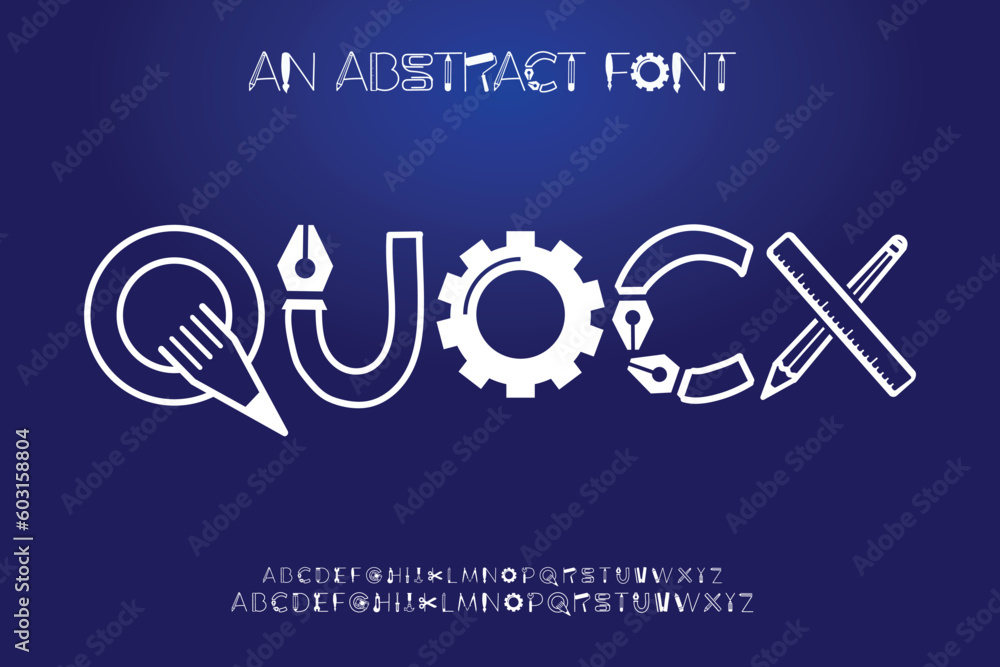 QUOCX Lettering Fashion Designs. Modern elegant alphabet letters font ...