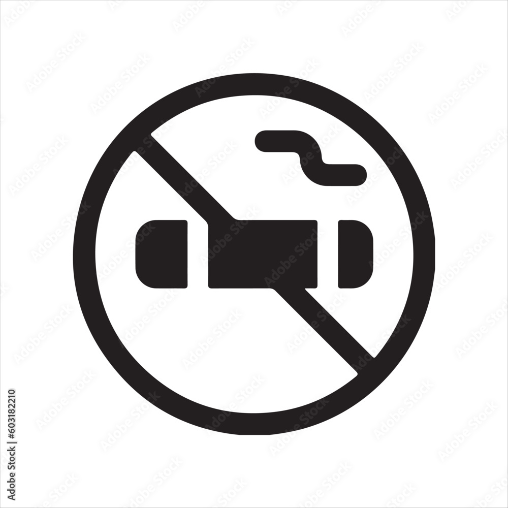 Smoking allowed and smoking prohibited symbols. Vector cigarette icon ...