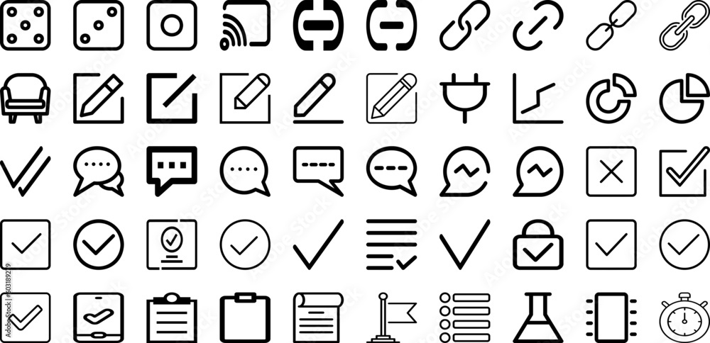 Set Of Interface Icons Collection Isolated Silhouette Solid Icons ...