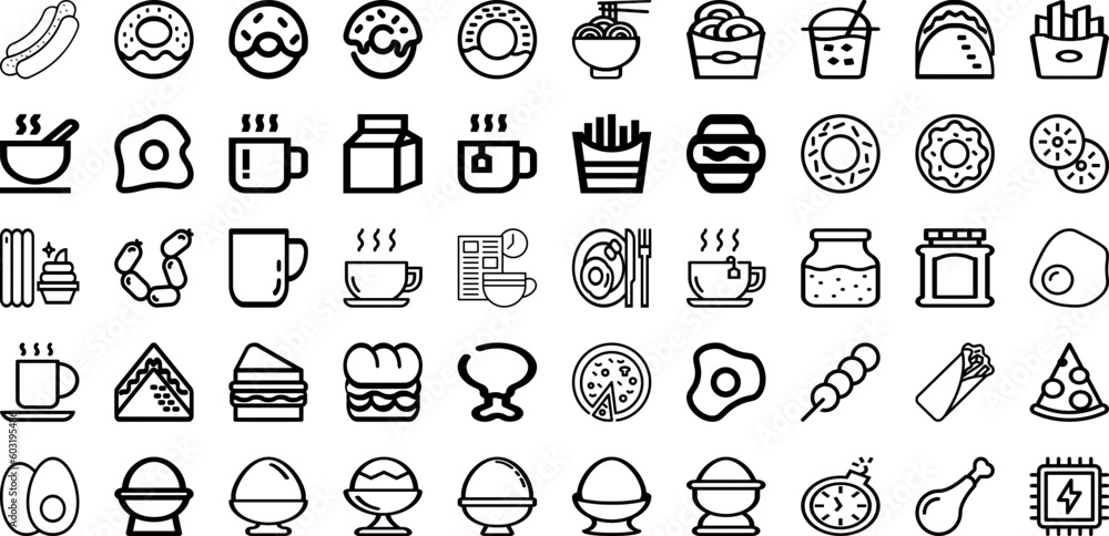 Set Of Fast Icons Collection Isolated Silhouette Solid Icons Including ...