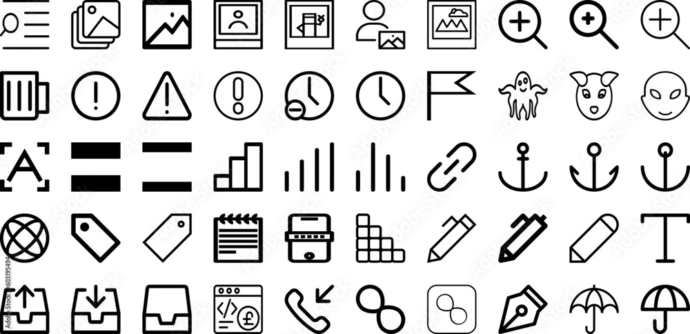 Set Of Face Icons Collection Isolated Silhouette Solid Icons Including ...