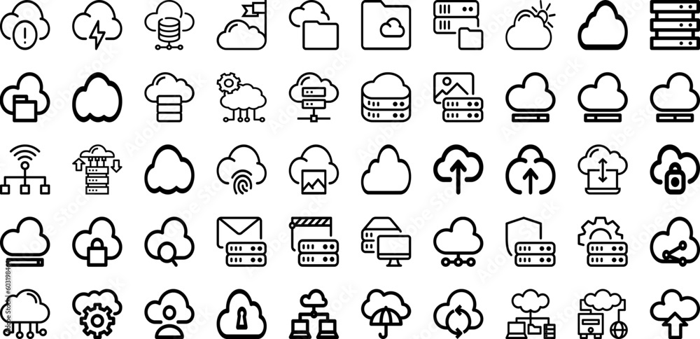 Set Of Loud Icons Collection Isolated Silhouette Solid Icons Including ...