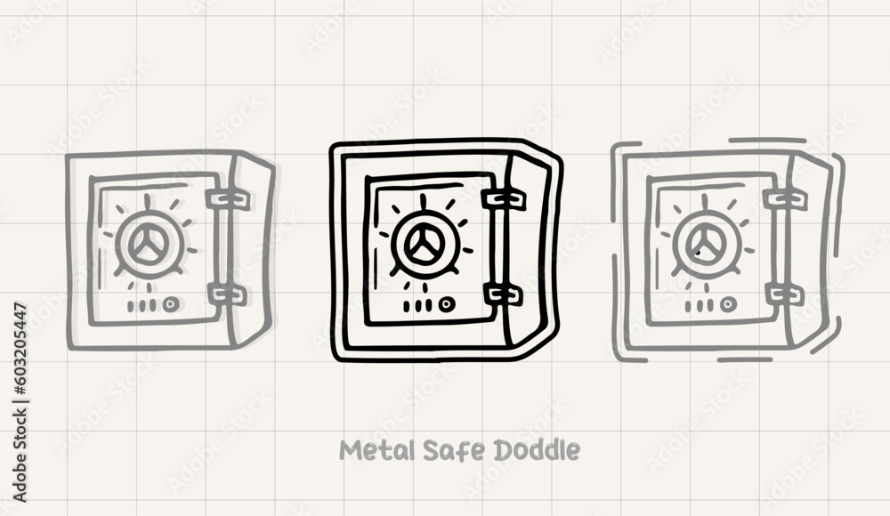 metal safe locker doddle Collection vector illustration in isometric ...