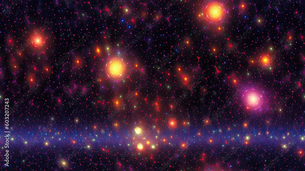 seamless pulsating light patterns of a quasar background texture, tile ...