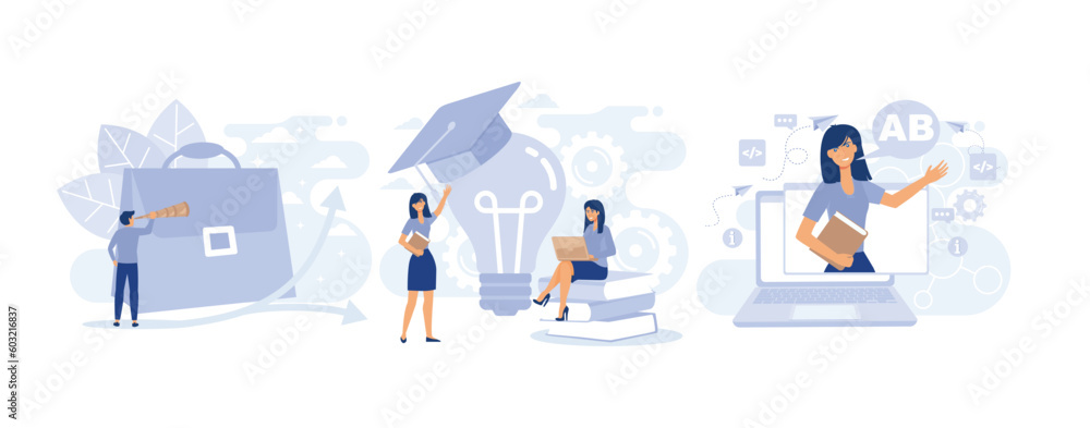 Successful career path. Career development, professional development of ...