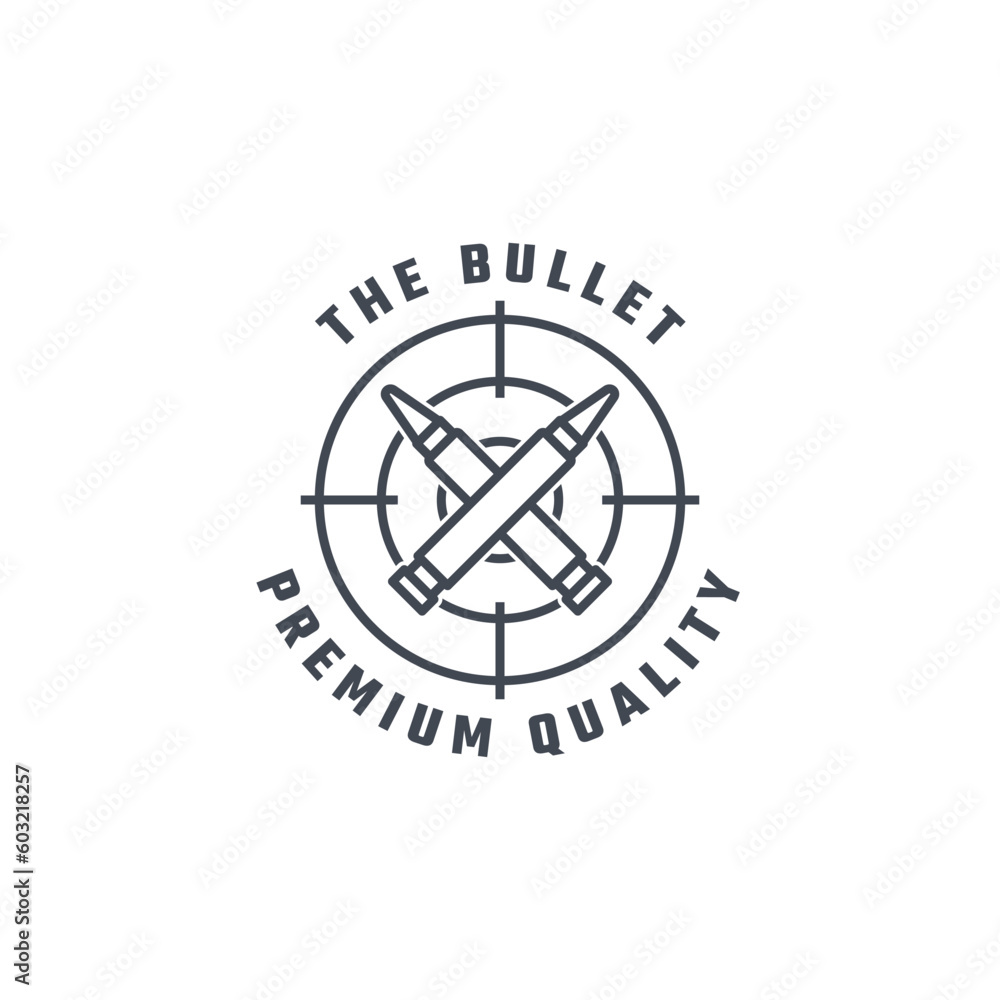 Bullet line art logo Stock Vector | Adobe Stock