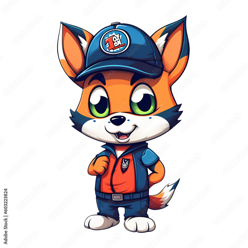Cartoon Mascot Character Design isolated Stock Vector | Adobe Stock