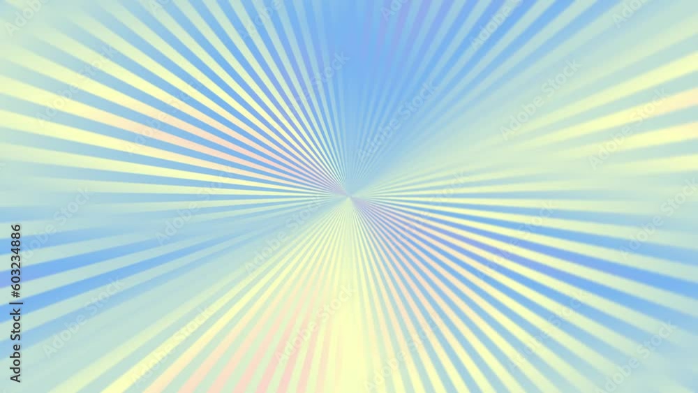 Vidéo Stock Pastel rainbow color transitions. Groovy rays background. Rotating radial beams of ...