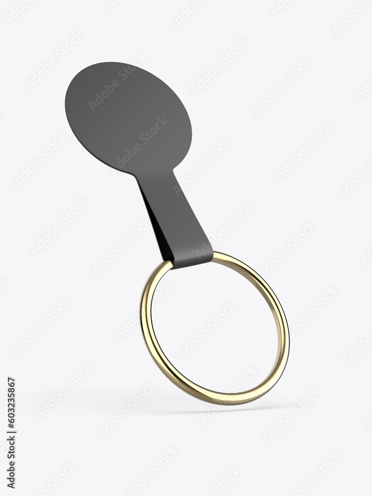 Blank Wedding Ring with Paper Label Template, 3d Render Illustration ...