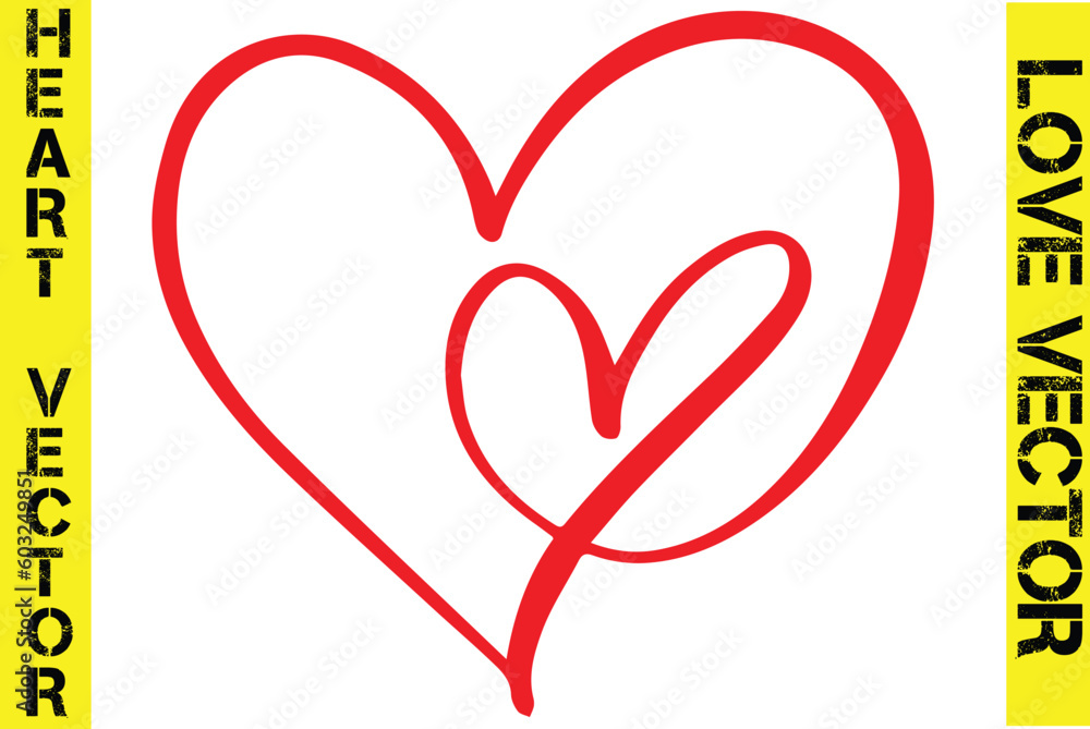 Heart cardiogram vector image, Red heart vector image, Heart shapes ...