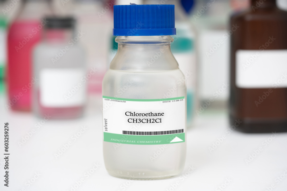 Chloroethane CH3CH2Cl Stock Photo | Adobe Stock