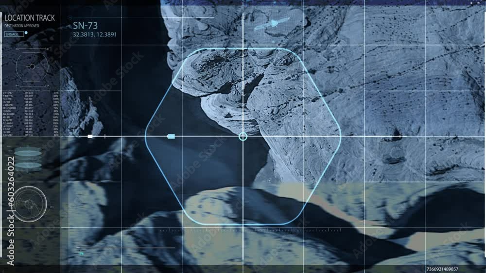 Spy location tracking scanner is investigating the designated area. Spy ...