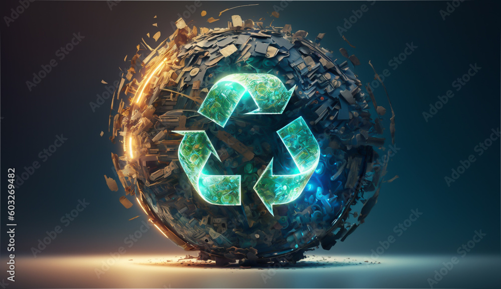 Circular economy concept, resources are shared, reused, repaired and ...