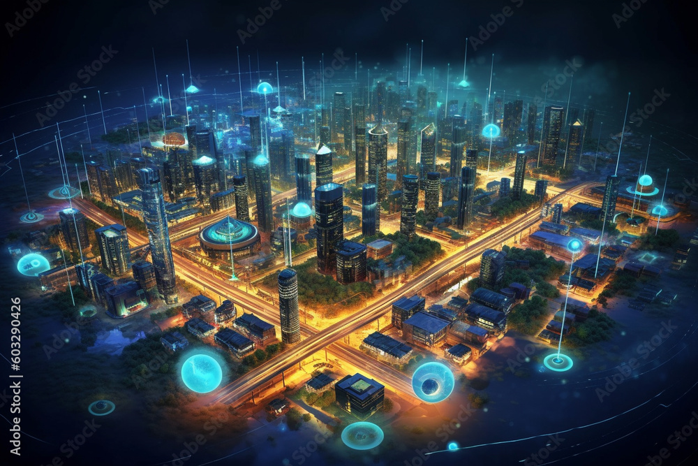 Dynamic world of the Internet of Things (IoT), showcasing a diverse ...