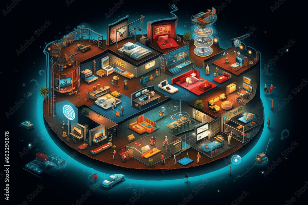 Dynamic world of the Internet of Things (IoT), showcasing a diverse ...