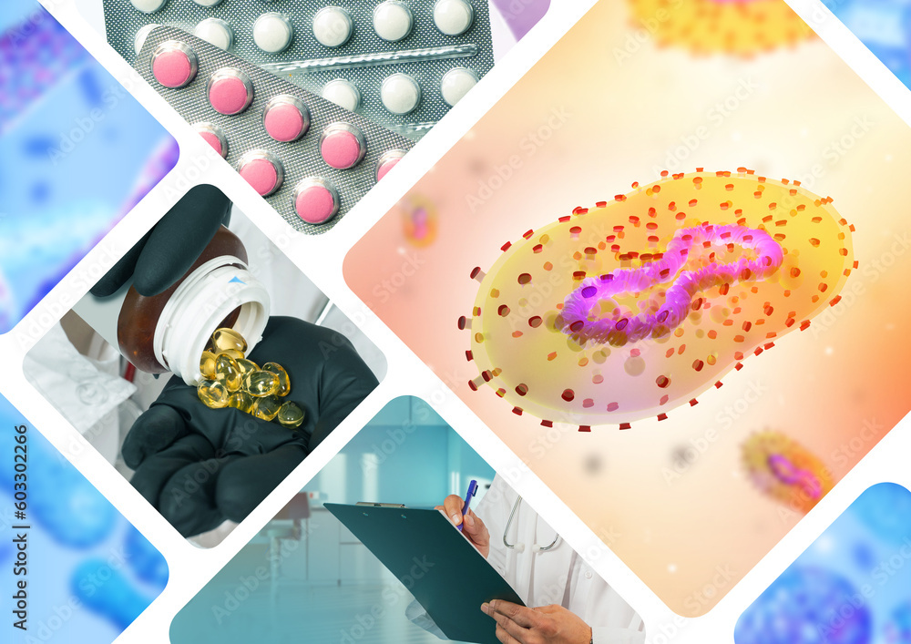 Tablets for treatment viruses. Vitamins to fight disease. Medicines for ...