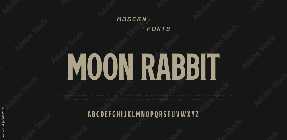 modern alphabet fonts. typography, technology, font, elegant, overlap ...