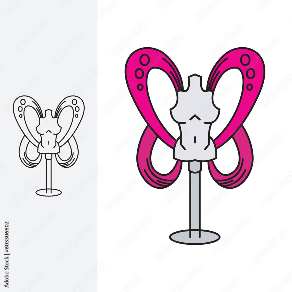 butterfly headless props Logo symbol and icon Template vector. logo ...