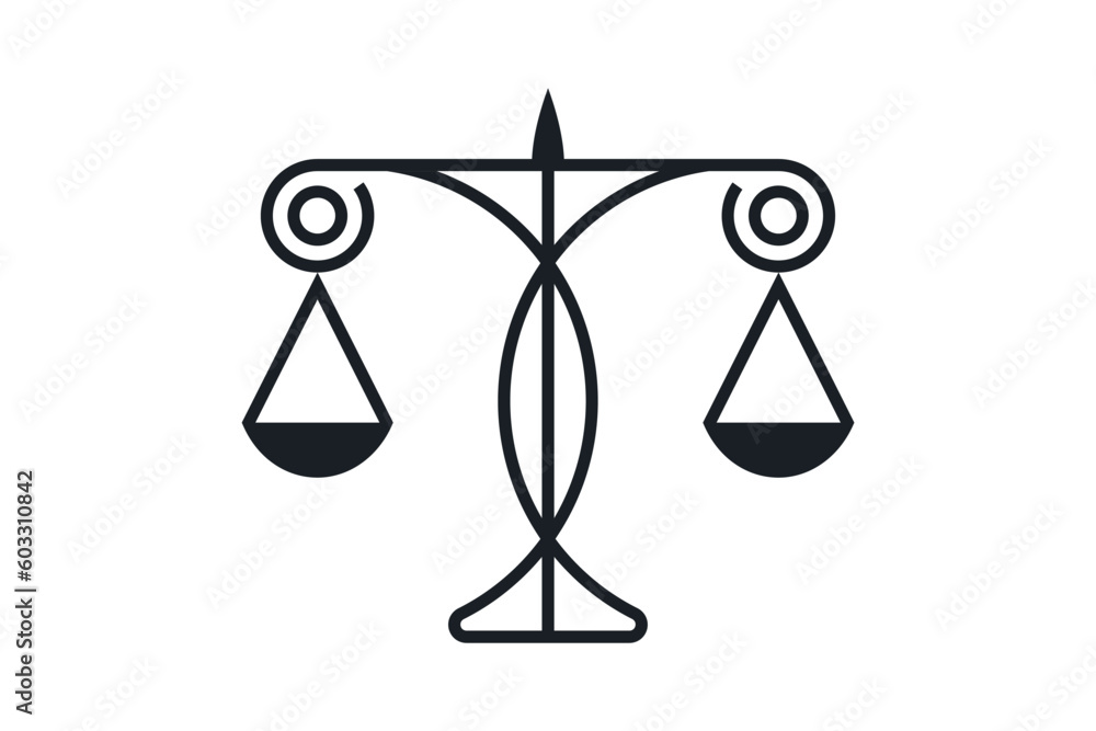 Simple elegant law firm logo , justice logo, black and white background ...