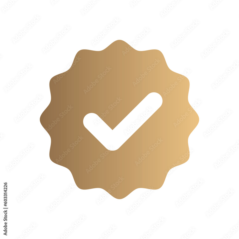 Gold Verification Badge - Guaranteed stamp or verified badge. Verified ...
