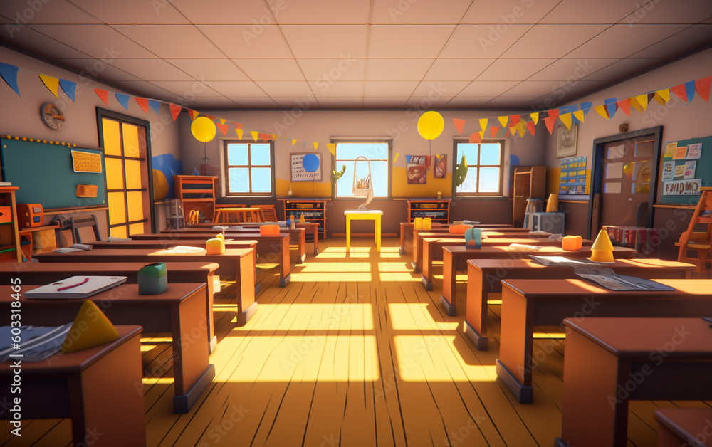 class room school for children school front view hd wallpaper Stock ...