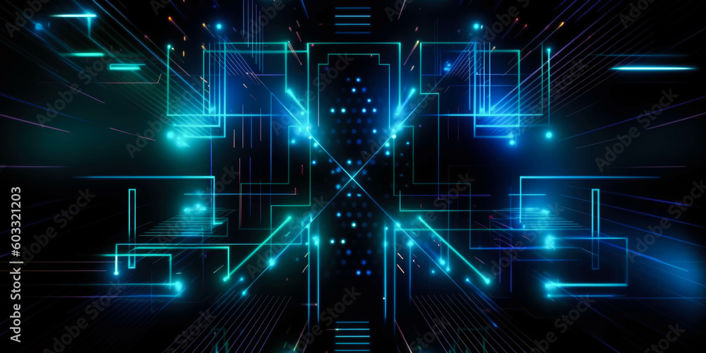 glowing futuristic technology interface illustration background new ...