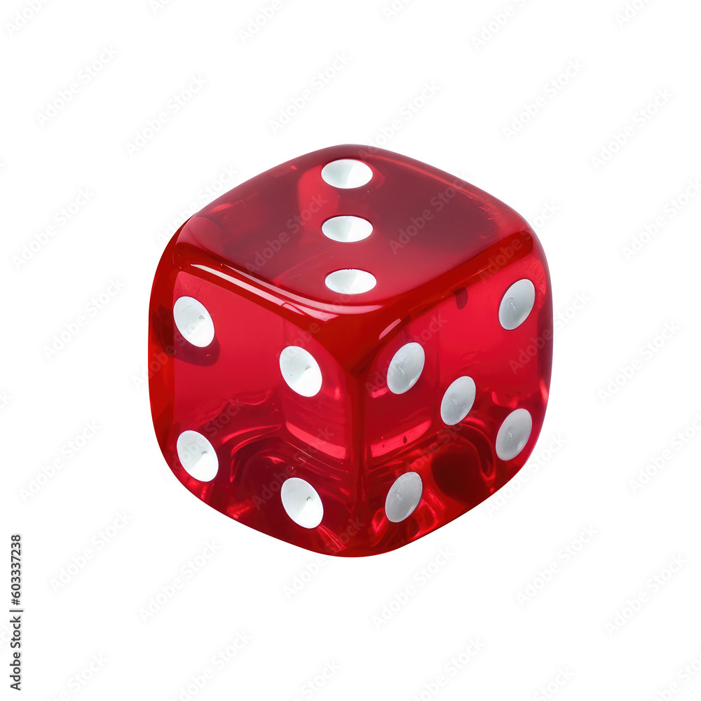 Red dice isolated on white, transparent background, PNG, ai Stock ...