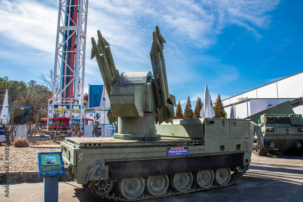 Huntsville USA 10th Feb 2023: the US army CHAPARRAL in U.S. Space ...