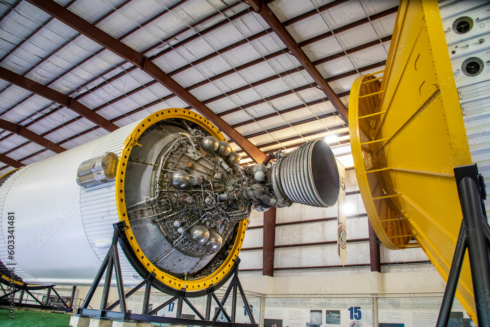Houston USA 4th Feb 2023: Mighty and massive, the Saturn V rocket at ...