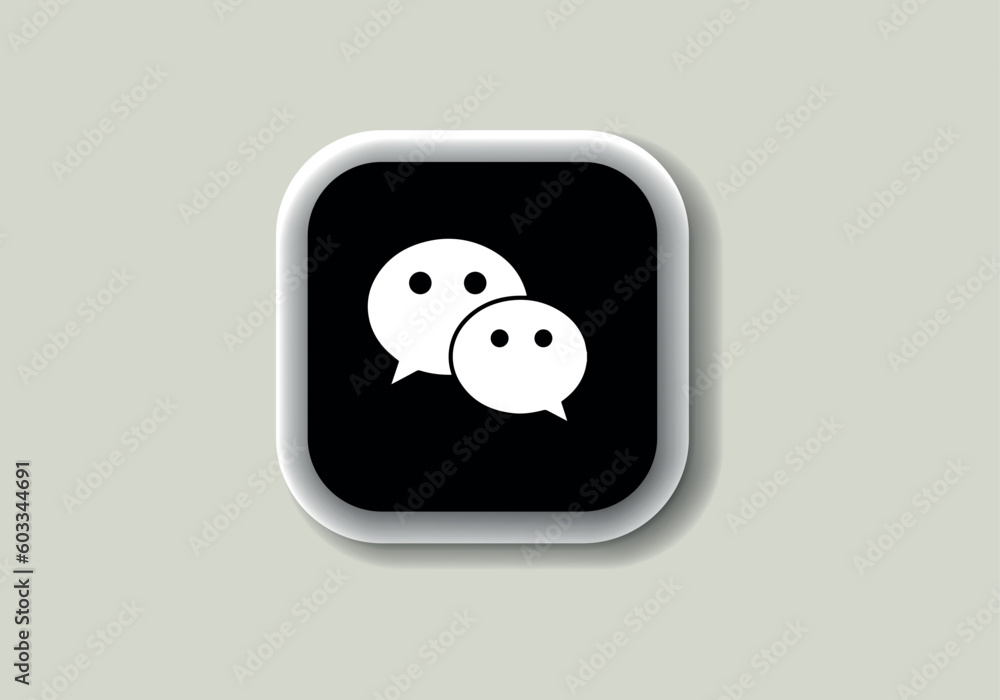 Ankara, Turkey - May 16, 2023: WeChat new logo and icon printed on ...