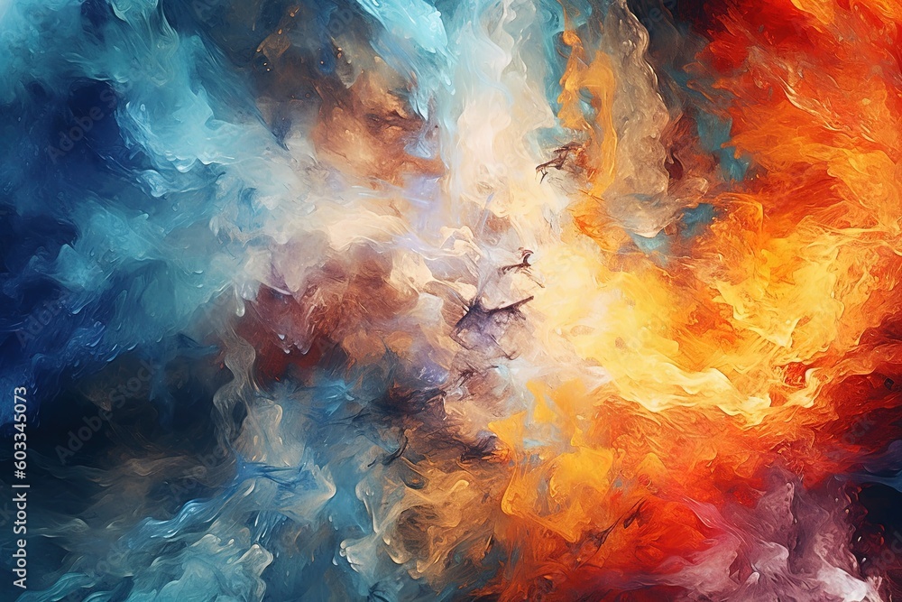 Vibrant Abstract Background With Dynamic Swirls Of Colors And Textures For Use In Digital