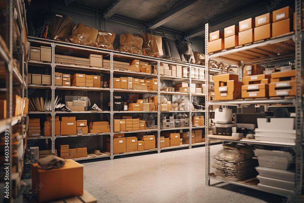 storeroom, old warehouse, created by a neural network, Generative AI ...