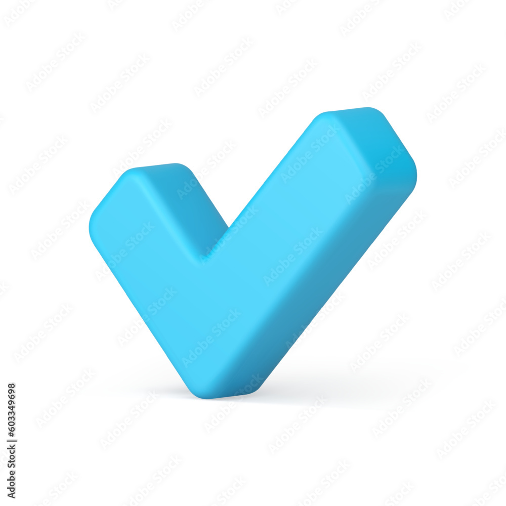 Done complete checkmark agree check mark blue isometric 3d icon ...