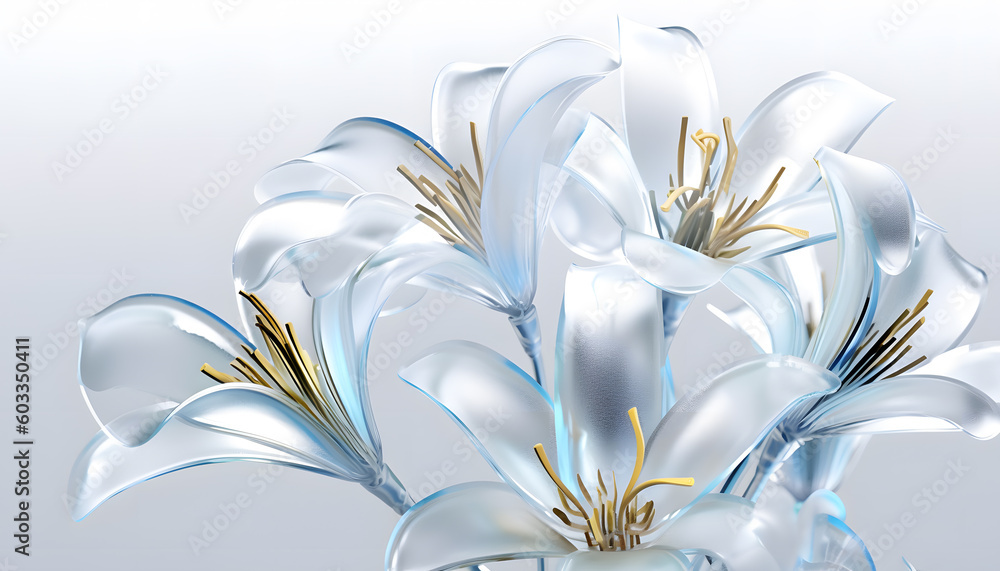 Lily flower petals with a glass texture, perfect for creating a clean ...