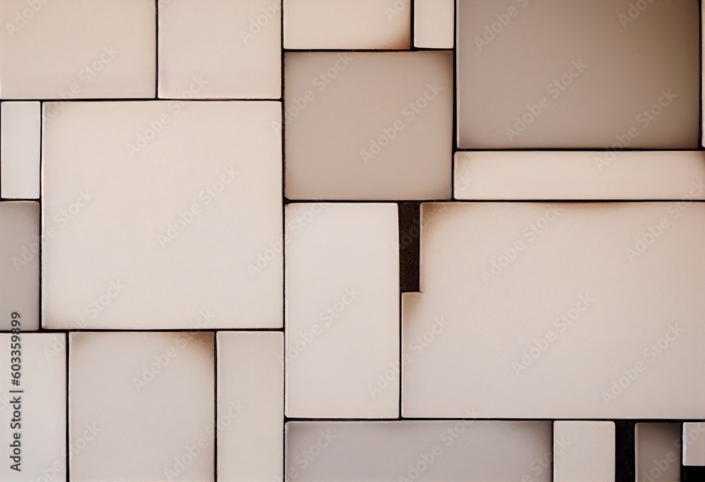 Modern and minimal ceramic tile concept with pale pastel colors and ...
