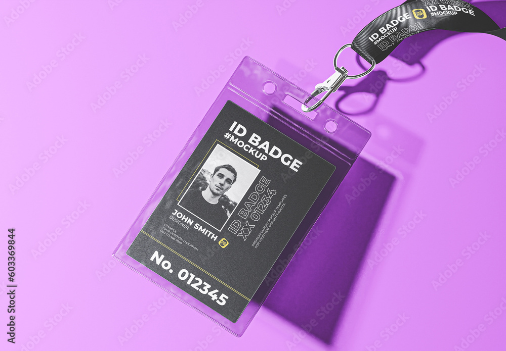 Badge ID Holder Mockup Stock Template | Adobe Stock