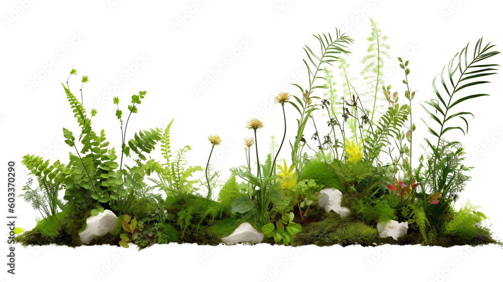 vegetation on transparent background png Stock Illustration | Adobe Stock