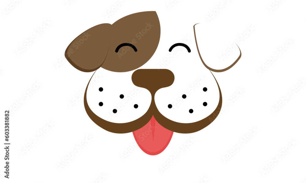 Smile dog Stock Vector | Adobe Stock