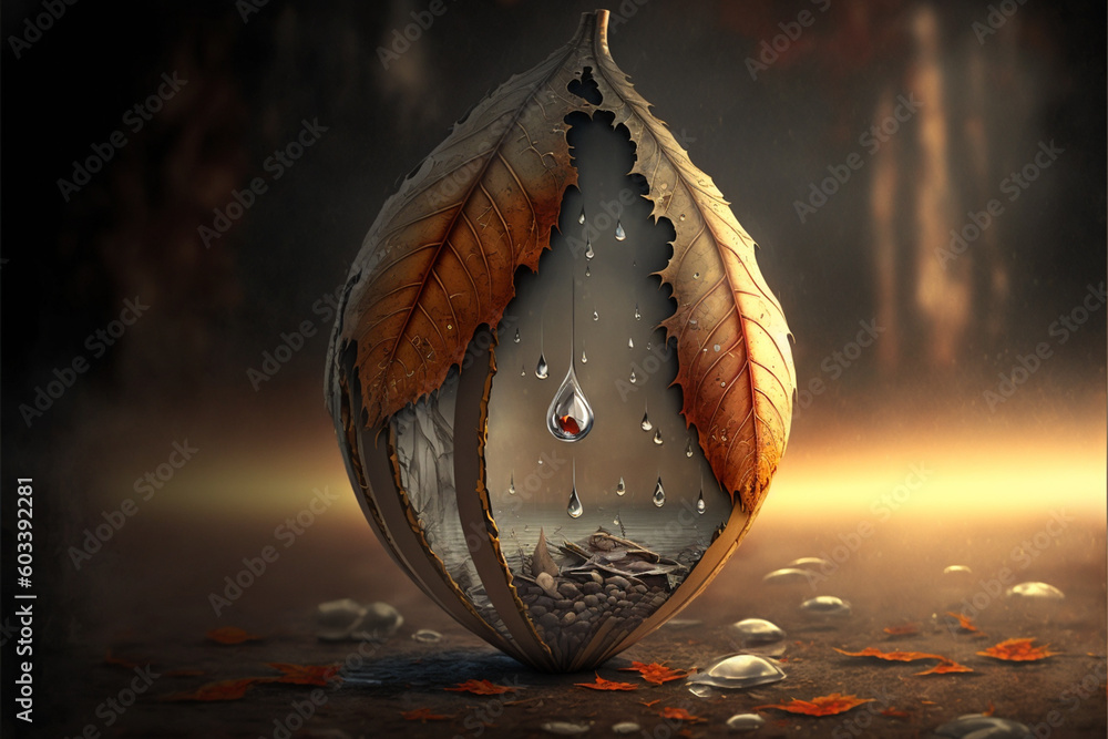Dark world of dream, fantasy creatures, imagination of suffer and pain ...