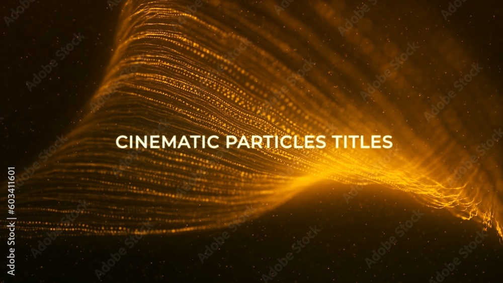 Cinematic Particles Titles Stock Template | Adobe Stock